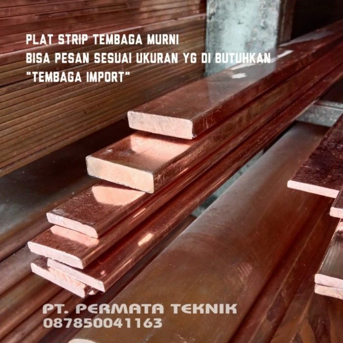 Plat Strip Busbar Tembaga 10mm x 100mm x 100mm - tembaga murni | Lazada ...