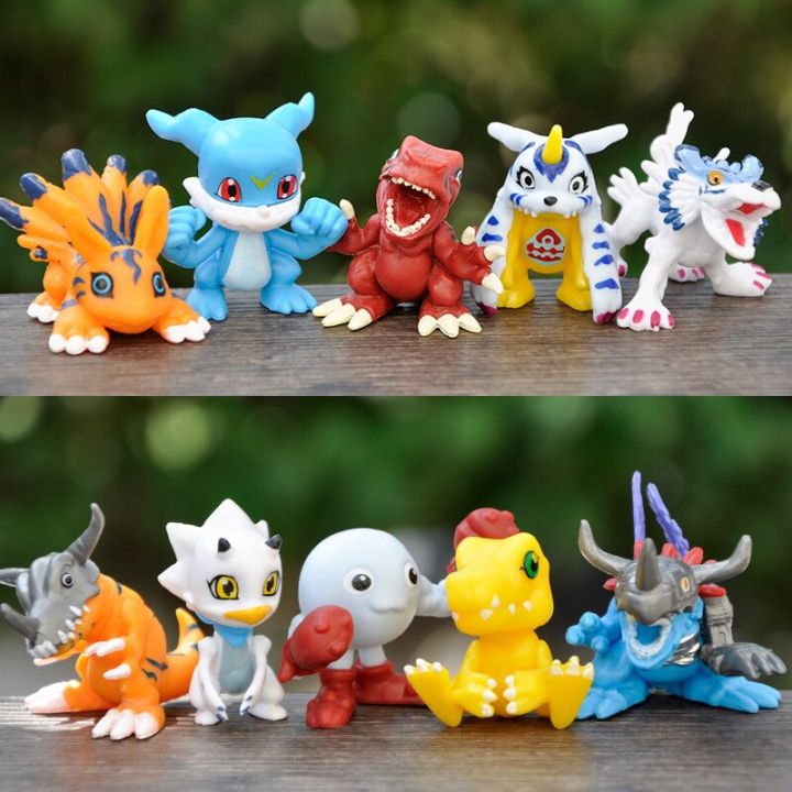 ToyStory 10Pcs/Set Anime Digital Monster Figures Agumon Greymon Digimon ...