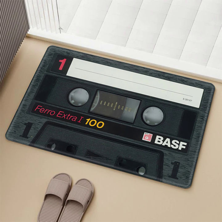 Vintage Cassette Music Tape Mat for Hallway Prayer Rug Cars Living Room ...