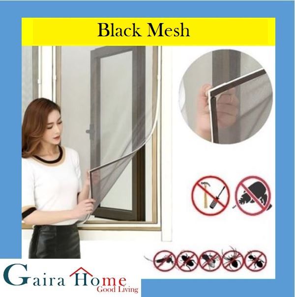 Magnetic Mosquito Screen Insect Net (Hard Frame type) Black Mesh ...
