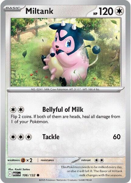 Pokemon Trading Card Game Miltank 106/132 Mega Evolution MEG ME01 ...