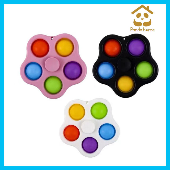 Mainan Spinner Pop It Spinner 5 Pop / Mainan Anak Pop it Game / Spinner ...