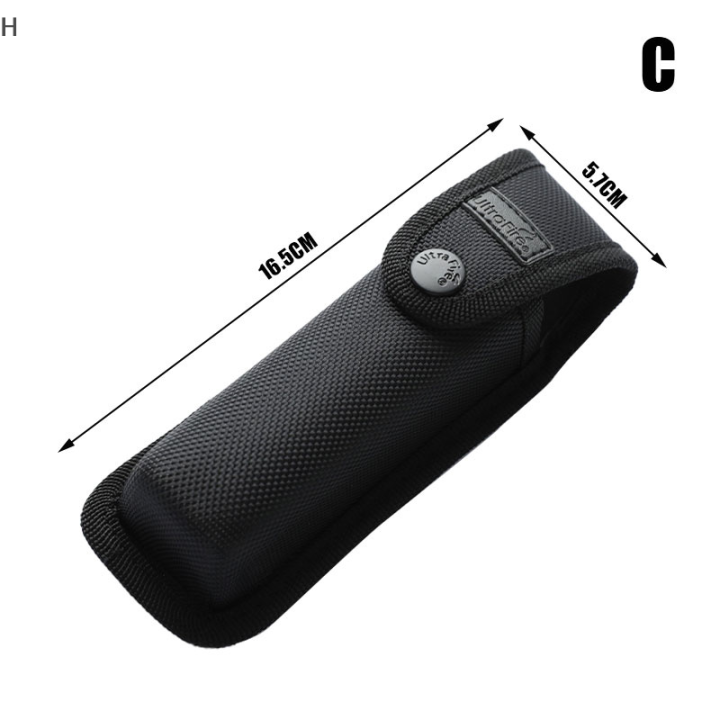 HF Tactical Flashlight Holster Pouch with Belt Clip Outdoor EDC Tool ...