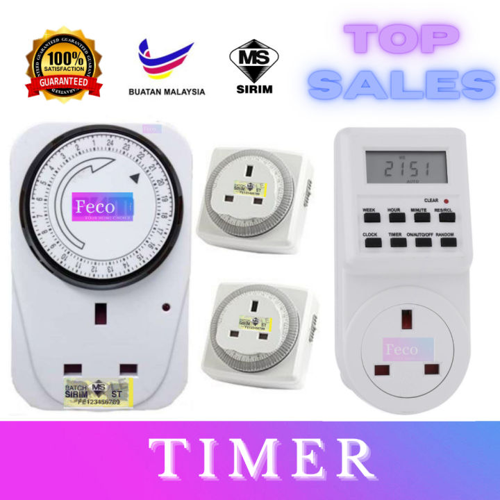 Multi Programmer Timer 13A SOCKET Digital Timer 24hour 0024 SUM SIRIM ... Multi Programmer Timer 13A SOCKET Digital Timer 24hour 0024 SUM SIRIM ...