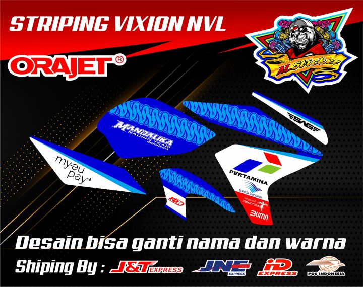 Striping Vixion New NVL/NVA Livery Manddalika Custom Simpel Model ...