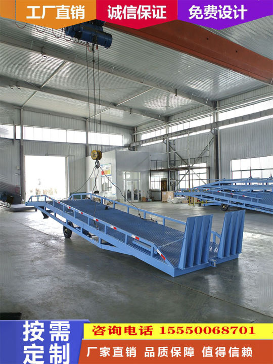Mobile boarding bridge container unloading platform container forklift ramp loading ladder ...