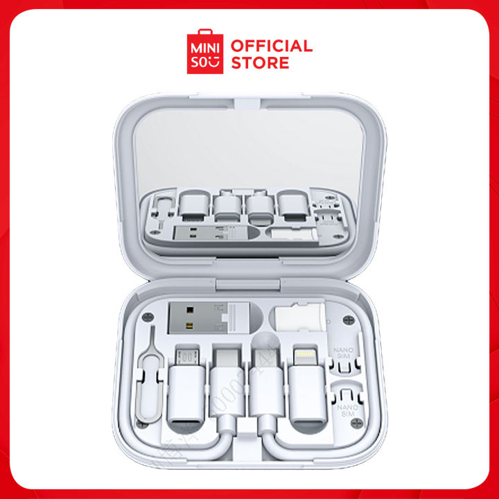 MINISO Multi Type Charging Cable Case White | Lazada PH