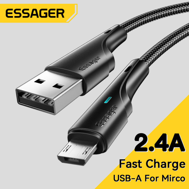 Essager Micro USB Cable Fast Charging Data Cable For Xiaomi Realme ...