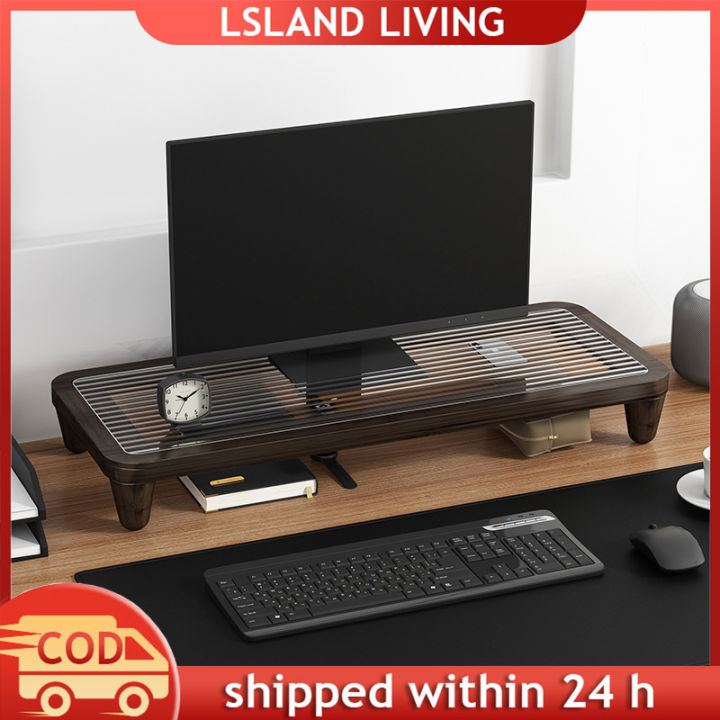 Universal Glass Monitor Stand For Desktop Simple Monitor Mount Desk ...