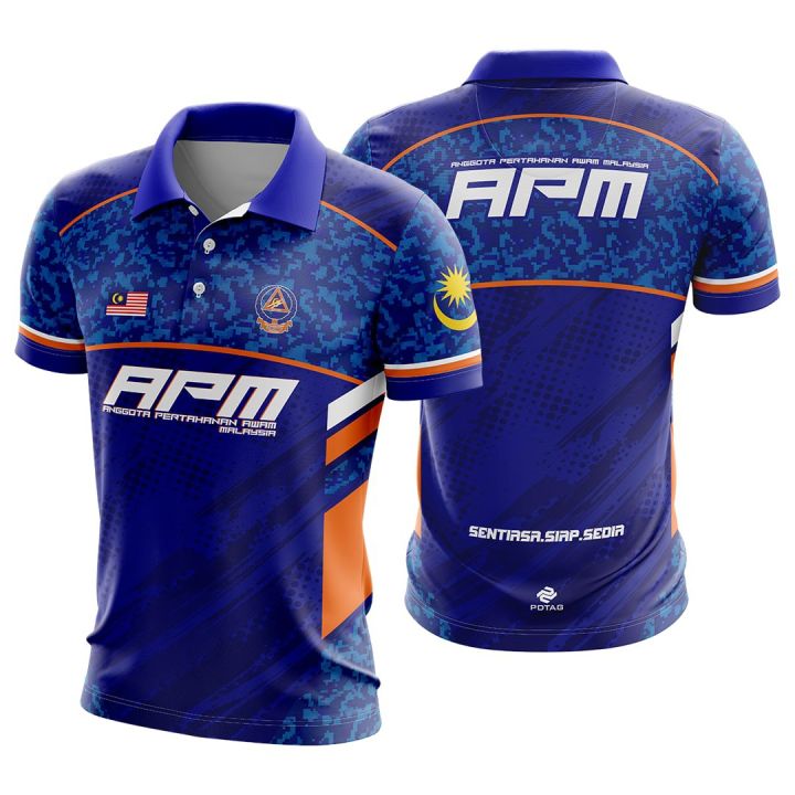 2025 Malaysia design edition APM-Angkatan Pertahanan Awam Malaysia 3D POLO TSHIRT -Free Custom ...