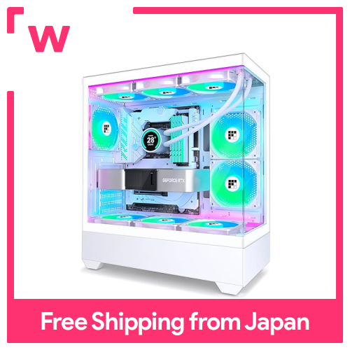 FOIFKIN PC Case - Pre-Installed 6 PWM ARGB Fan, ATX Mid-Tower Gaming ...