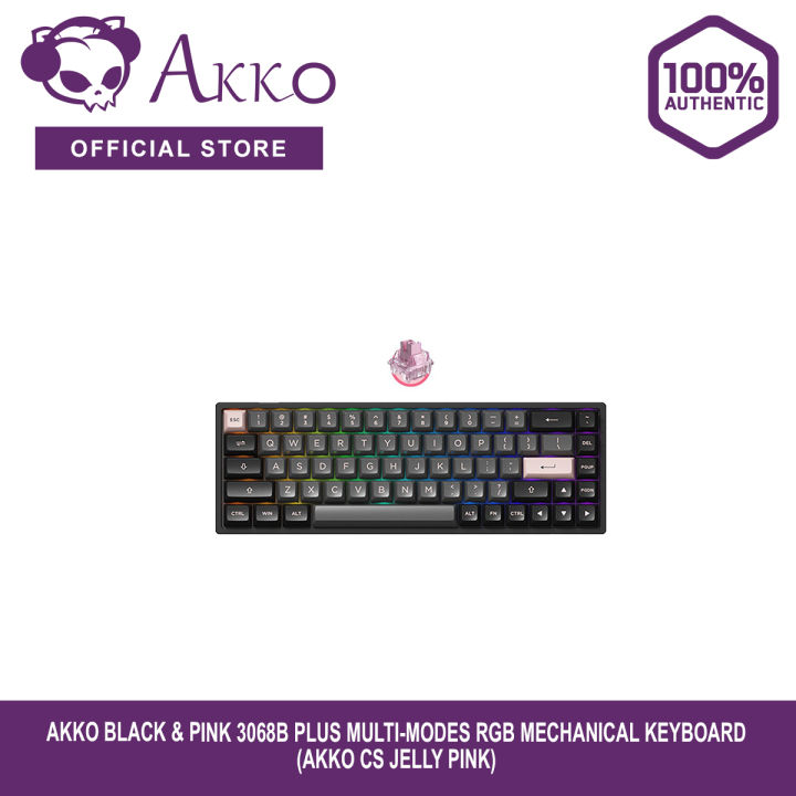 AKKO Black & Pink 3068B Plus Multi-Modes RGB Mechanical Keyboard (AKKO ...