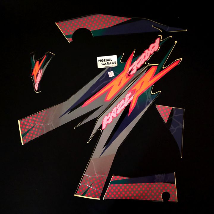 Stiker Kaze R 2003 Striping KAWASAKI IMI SILVER HIJAU MERAH | Lazada ...