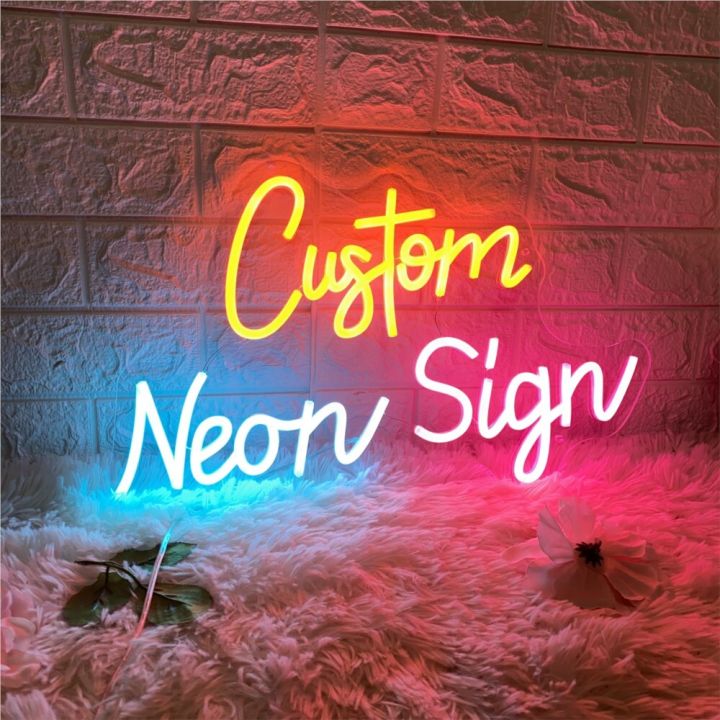 Custom Neon Sign LED Lights Wedding Decor Party Birthday Room Decor ...