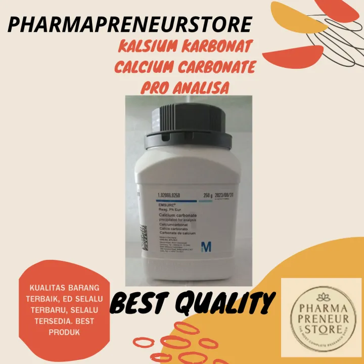 CALCIUM CARBONATE / KALSIUM KARBONAT PRO ANALISA PER GRAM MERCK BEST ...