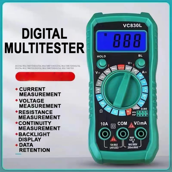Counts Digital Multimeter AC/DC Votage Current Resistance Electrical ...