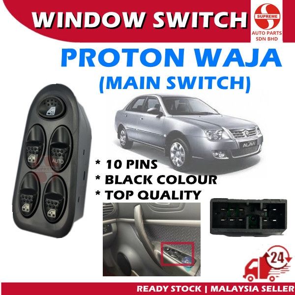 S2U Power Window Switch Proton Waja Main Switch Suis Cermin Kereta ...
