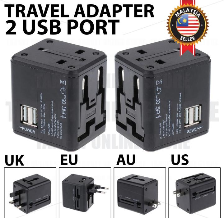 Universal Travel Adapter Multisocket Plug All-In-One Dual USB/Plug ...