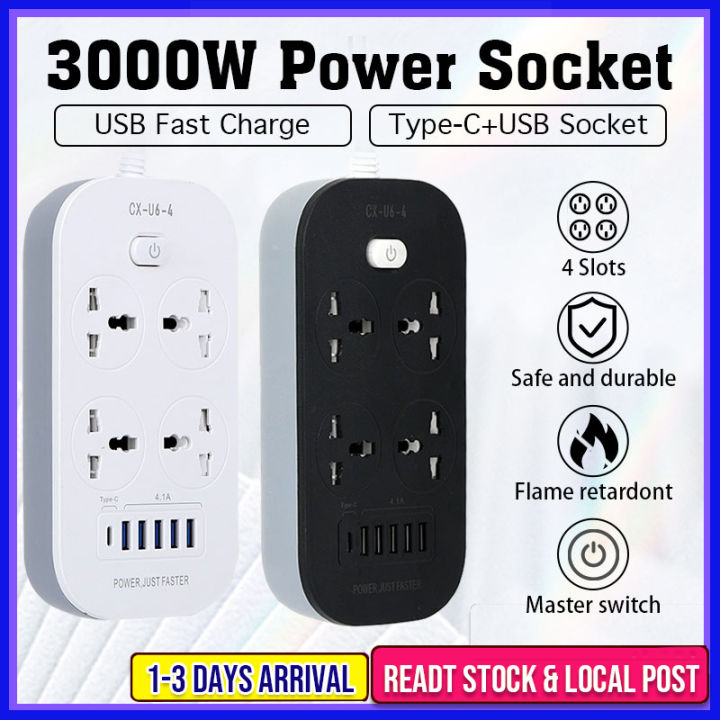 Universal Power Socket Extension With 5 Usb Ports Power Strip Power Socket Electric Sockets