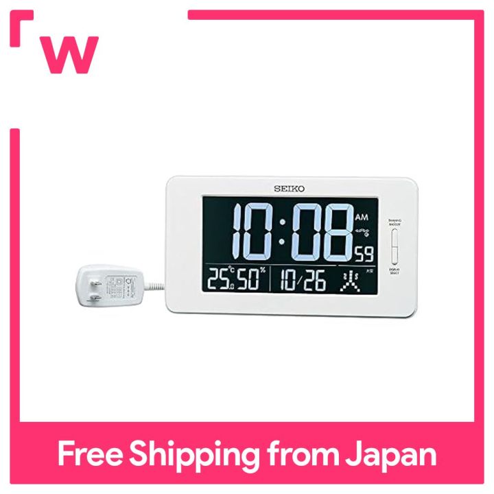 Seiko Clock Radio Table Clock Digital White LED Clock White 126 × 230 × ... Seiko Clock Radio Table Clock Digital White LED Clock White 126 × 230 × ...
