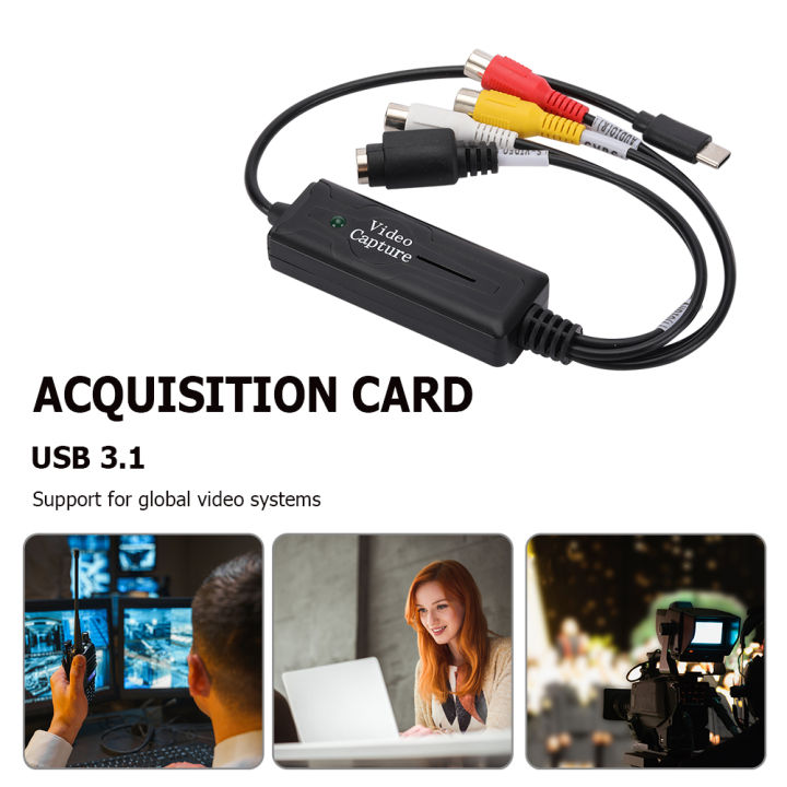 Video Capture Card Audio 1 Channel USB 3.1 Type C Plug RCA Resolusi ...