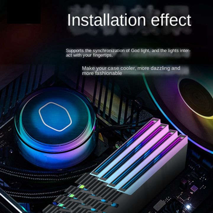 Computer DDR4 DDR5 5V ARGB Sync Memory Radiator PC RGB Colorful RAM ...