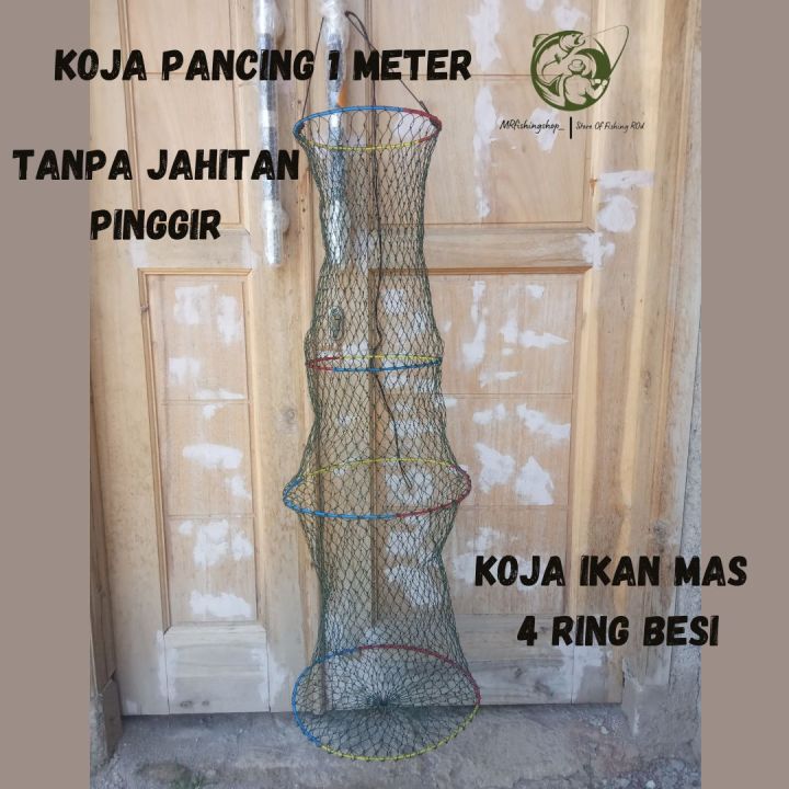 KOJA PANCING 1 METER 4 RING BESI WADAH IKAN JARING IKAN BAGUS TANPA ...