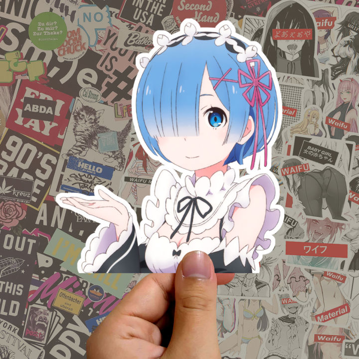 Rem Re Zero Sticker Anime สติกเกอร์ สติกเกอร์อนิมะ Sticker Anime ...