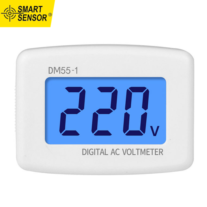 Smart Sensor AC 80-300V LCD Digital Voltmeter Plug-Type Volt Gauge ...