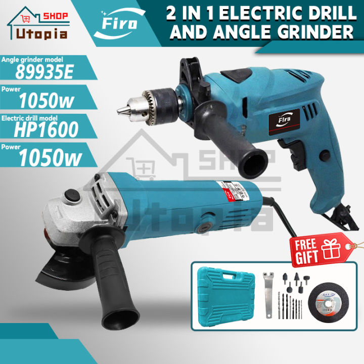 Angle Grinder And Drill 2in1 Set Electric Tools Power Tools | Lazada PH