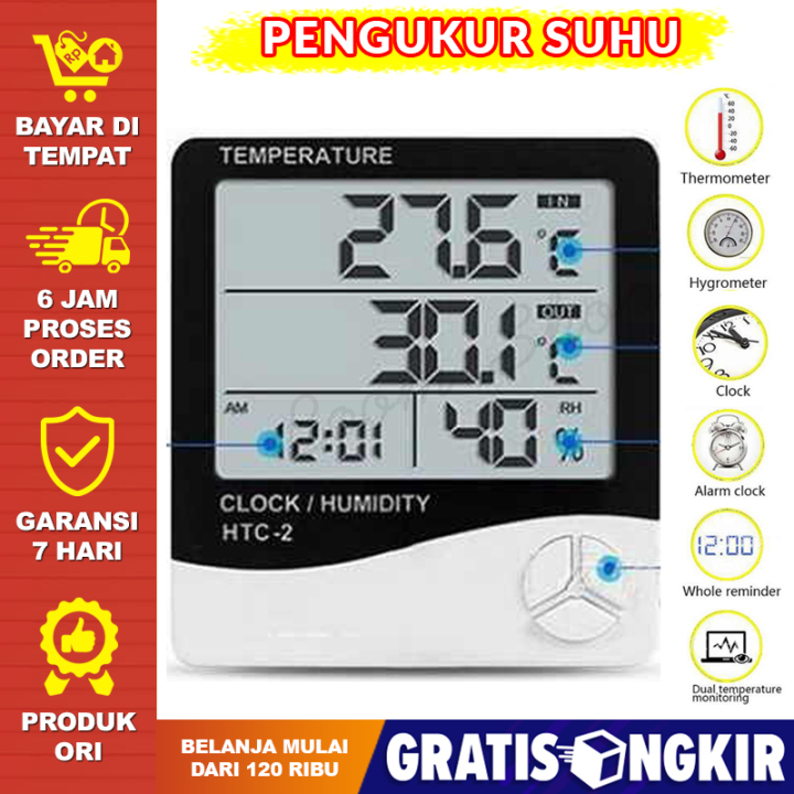 Alat Ukur Suhu Ruangan Digital Otomatis Pengecek Temperatur Ruangan ...