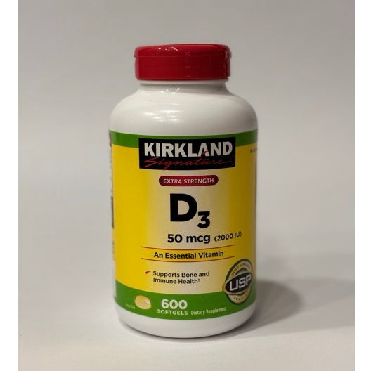 Kirkland Signature Vitamin D3 50mcg (2000 IU) 600 SOFTGELS | Lazada PH
