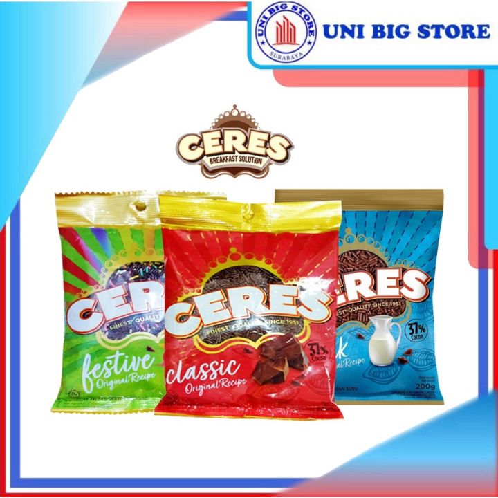 Ceres Hagelslag Classic Milk Festive Meises 200 gr Coklat Meses Cokelat ...