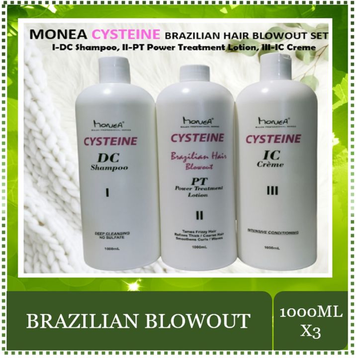 Monea Cysteine Brazilian Hair Blowout Treatment Set 1,2,3 Power ...