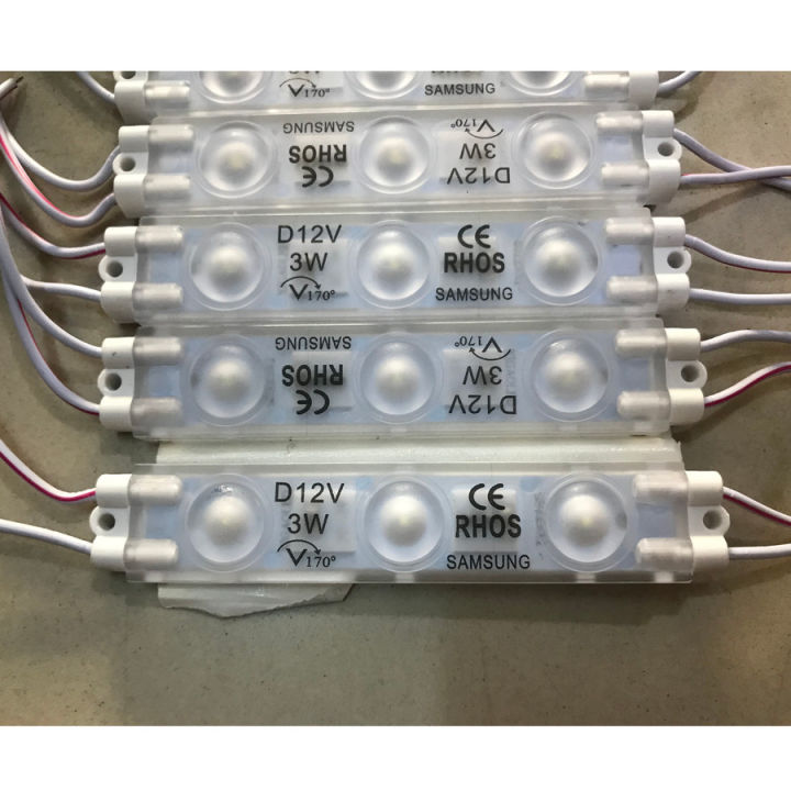 Lampu LED Samsung 3 Mata 3W 12V / LED Modul Strip 3 Mata 3 Watt 12 Volt LED Module | Lazada ...