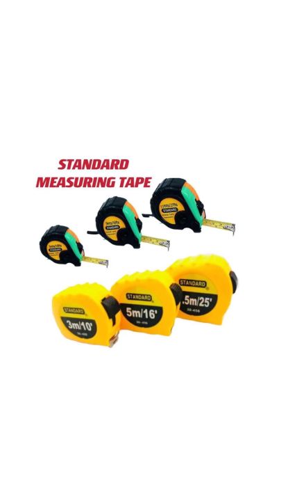 STANDARD Metro / tape measure / Mesure Tape - ( 3M - 5M - 7.5M ) YELLOW ...
