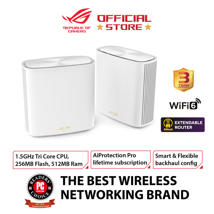 ASUS ZenWiFi XD6 - AX5400 Whole-Home Dual-Band Mesh WiFi 6 System ...