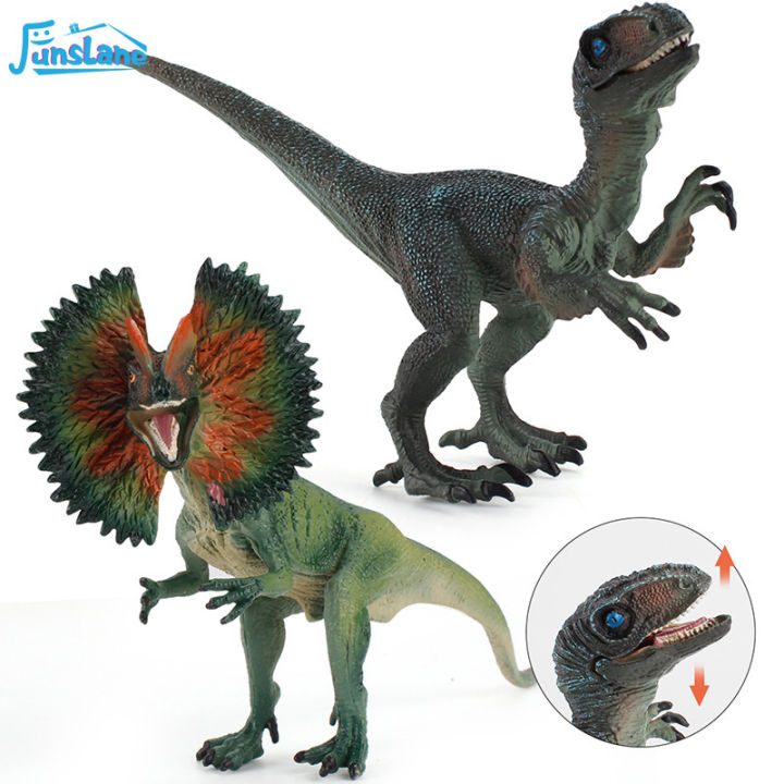 FunsLane 2pcs Jurassic Dinosaur Action Figures Realistic Ancient Animal ...