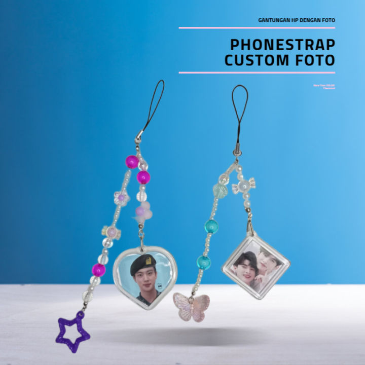 Phone Strap Custom Foto Mermaid Tail Series Gantungan Kunci Custom Foto ...