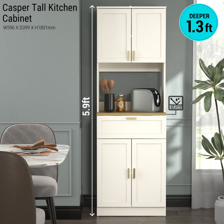 Synergy House Casper Tall Kitchen Cabinet 1.3ft Deeper kabinet dapur 5 ...