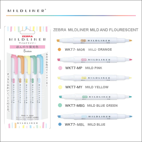 ปากกาเน้นข้อความ Mildliner เซ็ต 5 สี | Lazada.co.th