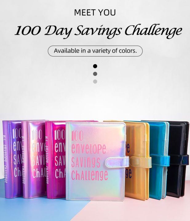 100 Day Challenge Savings Notebook Loopbook 100 EnvelopeChallenge ...