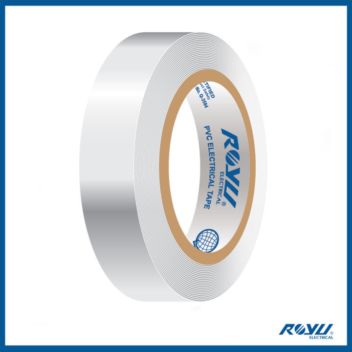 Royu PVC Electrical Tape White-8m - RET108/W | Lazada PH
