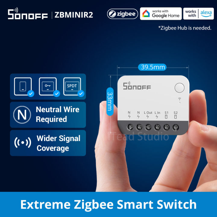 ITEAD SONOFF ZBMINIR2 Zigbee Mini Switch Smart Light Switch with ...