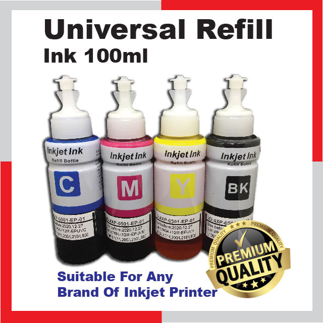 Epson Ink CMYK 1 Set Bulk Pack L120 / L220 / L360 / L365 / L565 | Lazada