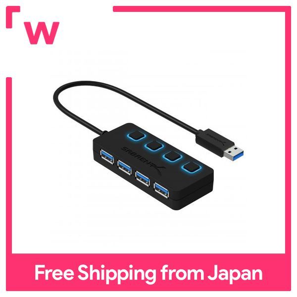 Hub sabrent 4 cổng USB 3.0 [đèn LED xanh với công tắc nguồn riêng lẻ] (HB-UM43) | Lazada.vn