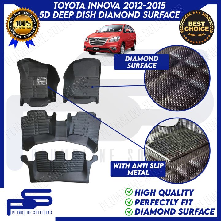 New Arrival 5D Black Diamond Surface Deep Dish Matting for Toyota ...