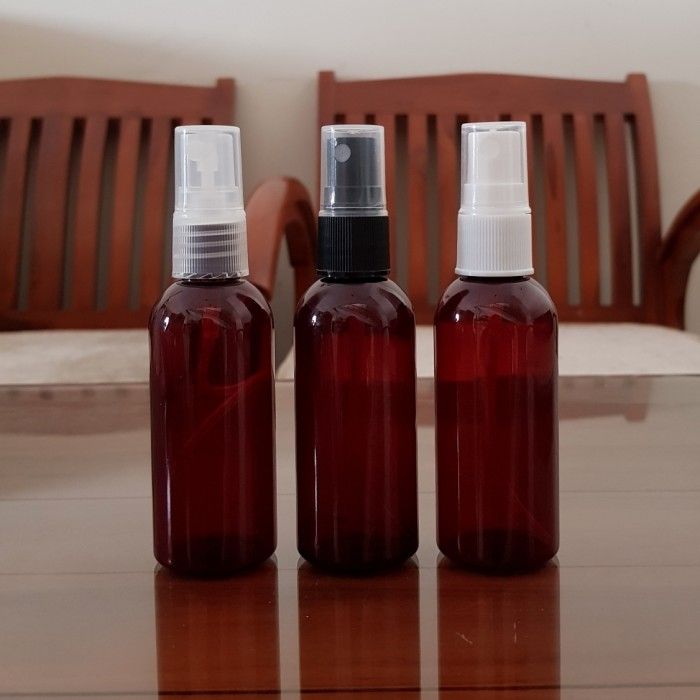 Botol Spray 60 ML Coklat / Botol Plastik 60 ML Brown - Hitam | Lazada ...