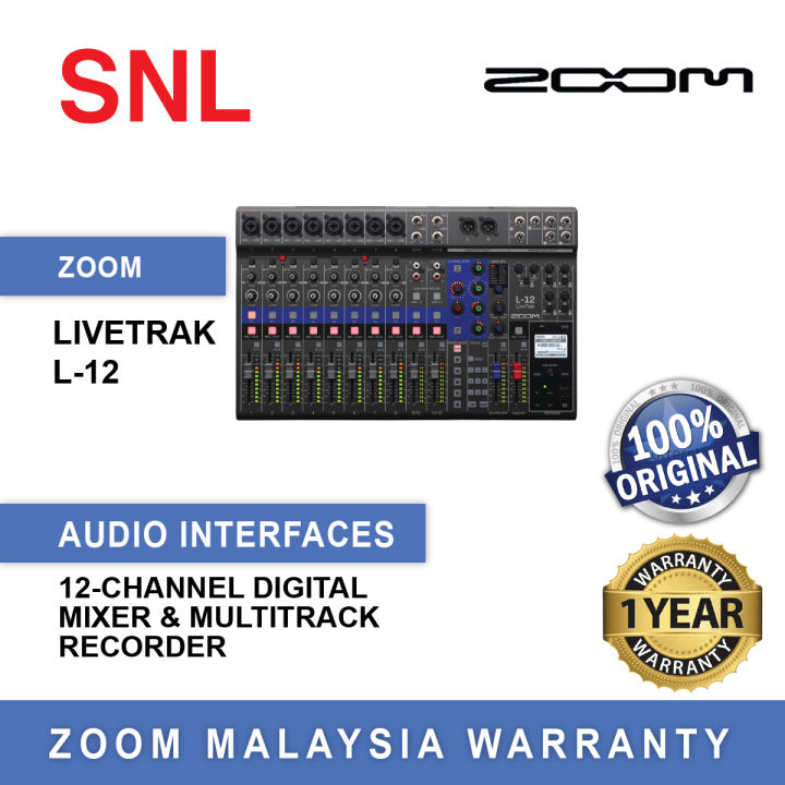Zoom LiveTrak L-12 - 12-Channel Digital Mixer & Multitrack Recorder ...