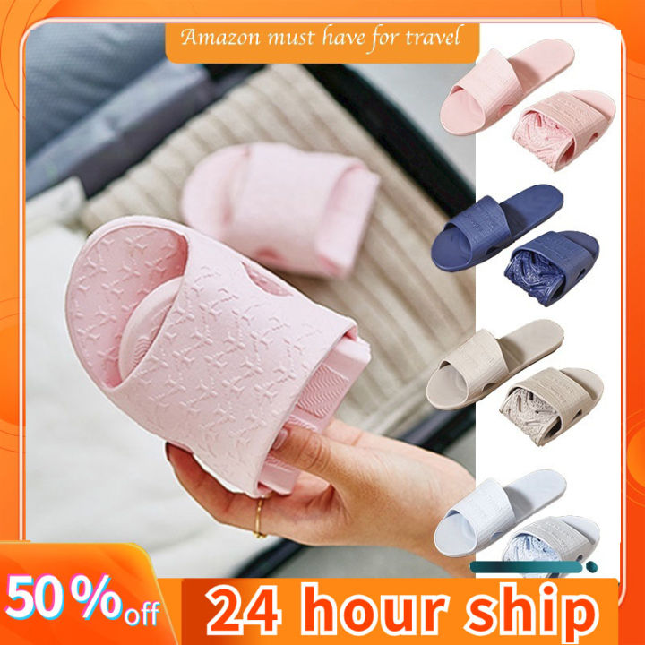 Foldable Slippers Non-slip Travel Sandals Slipper Lightweight Unisex ...